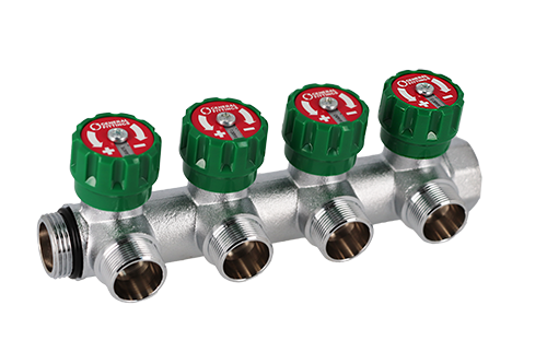90° self-seal thread manifold with destination labels - 6400.r8